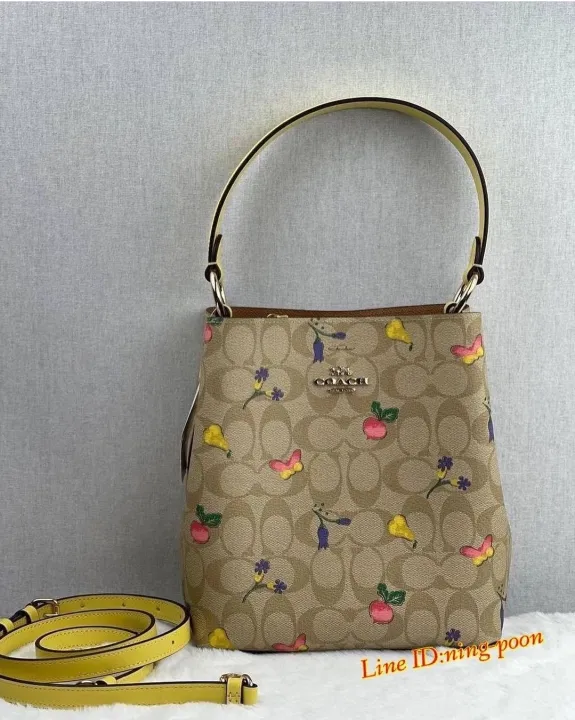 Coach C8255 Mini Town Bucket Women's Bag In Signature Canvas With ...