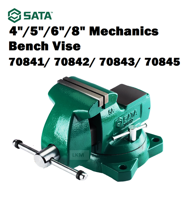 SATA 70841/ 70842/ 70843/ 70845 4"/5"/6"/8" Mechanics Bench Vise | Lazada