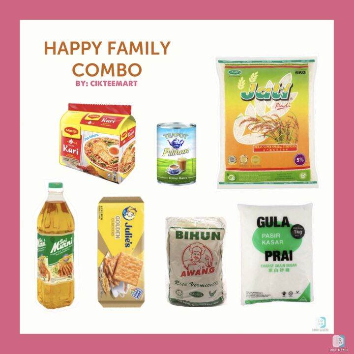 Happy Family Combo Beras Bihum Mee Segera Minyak Masak Biskut Gula Suka ...