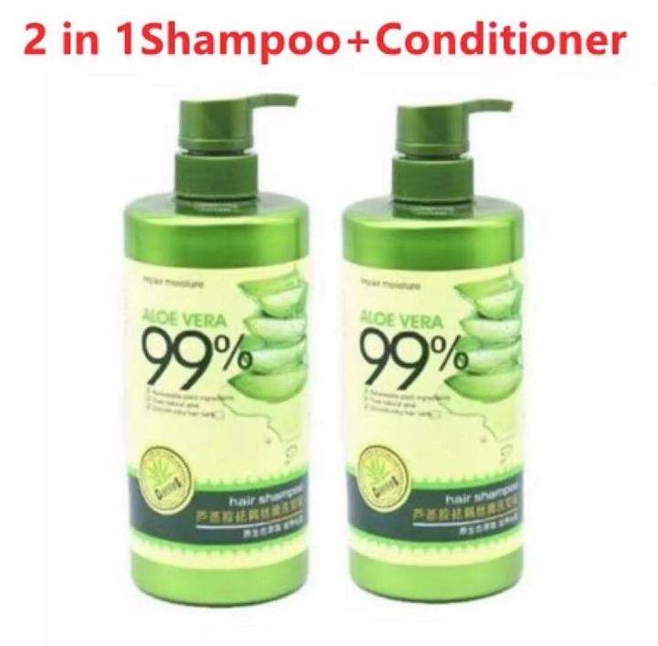 (2in1) Original 99% Aloe Vera Hair Shampoo 800ml + Conditioner 700ml ...