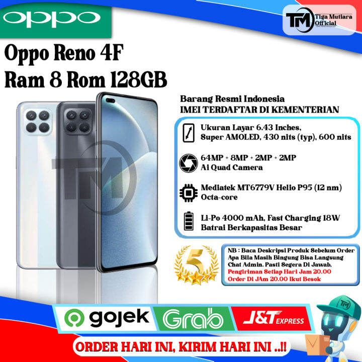 Oppo Reno 4F Ram 8 Rom 128GB | Lazada Indonesia