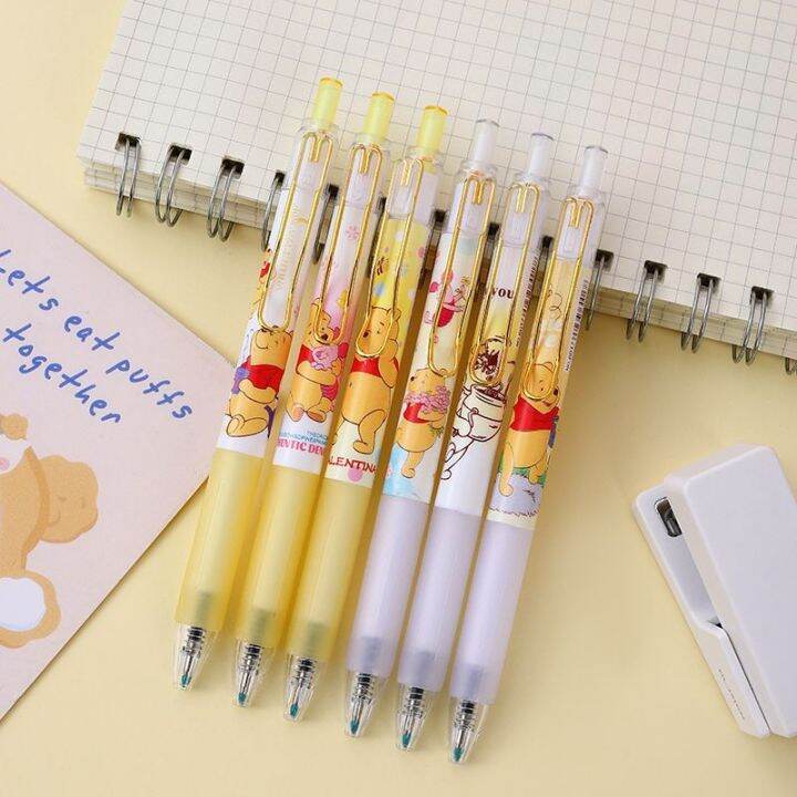 🇲🇾 READY STOCK 现货Winnie The Pooh pen 创意 卡通 小熊 维尼熊金属挂钩按动笔 可爱按压 中性笔 可爱 ...