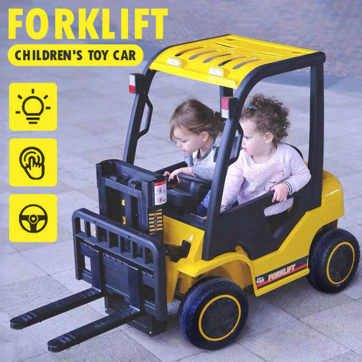 Electric forklift for children Boy toy car Engineering vehicle ...