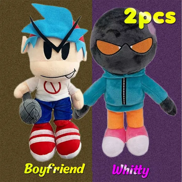 2pcs FNF Whitty + Boyfriend Plush Friday Night Funkin Plush ของเล่น ...