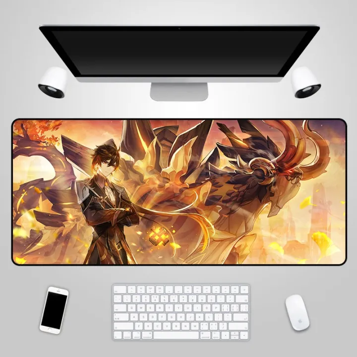 Shen He Albedo Shenhe Eula Genshin Impact mouse pad table mat Ganyu two ...