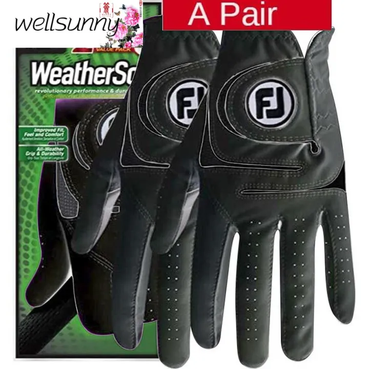 Wellsunny Glove LH Men's Bonus Pack (1pcs/2 pieces) Original Men's WeatherSof Golf Gloves FJ ...