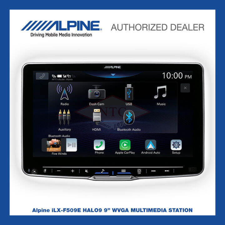 ALPINE Car Audio ILX-F509E Halo9 9 inch WVGA Floating Display ...