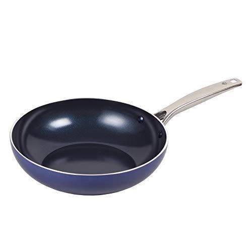 Frying Pan Blue 28cm Deep IH Compatible Blue Diamond Ceramic HB-4737 ...