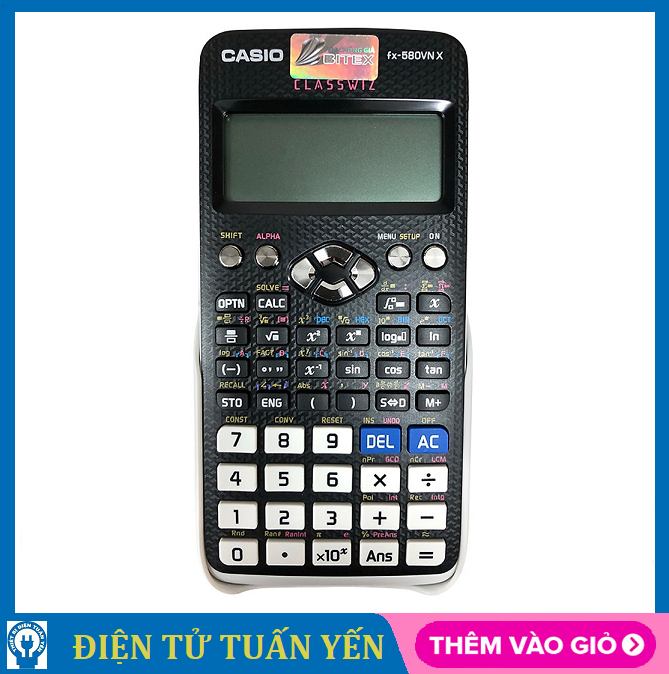 Máy tính Casio FX-580VN X được phép đem vào phòng thi (tem Bitex ...