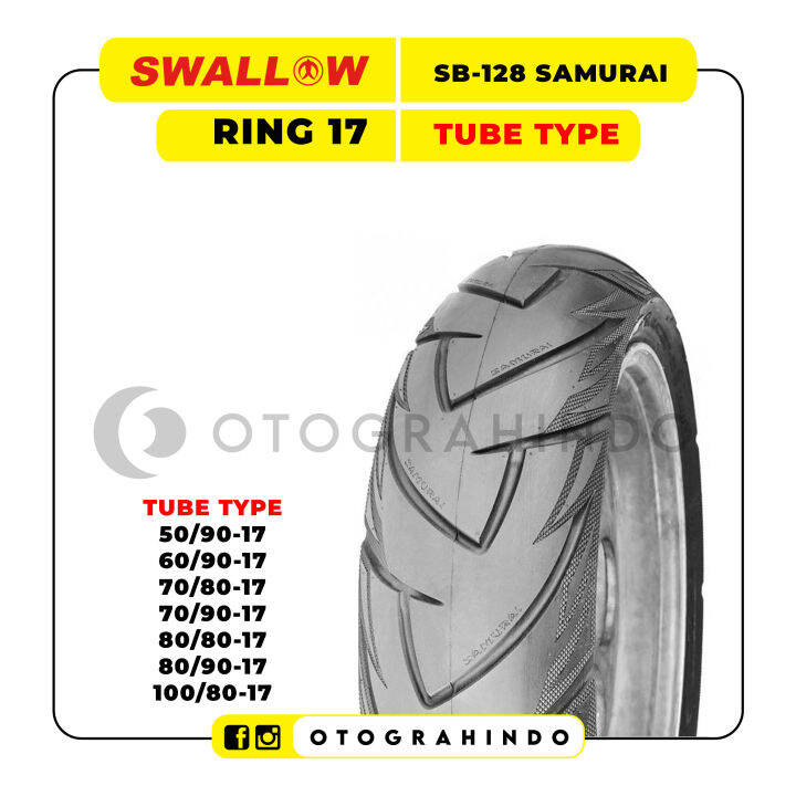 BAN MOTOR SWALLOW SB-128 SAMURAI RING 17 TUBETYPE BARU BAN MOTOR DRAG ...