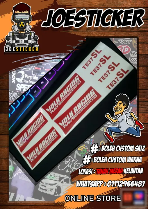 [Sticker Rim] Sticker Volk Racing TE37 SL. Khas untuk Rim15. Warna ...