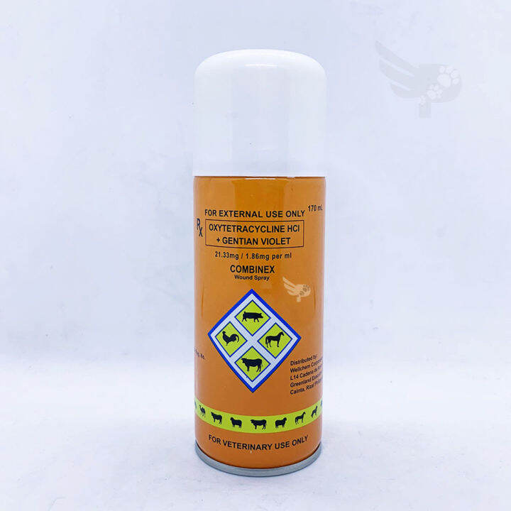 COMBINEX WOUND SPRAY 170ml - for animals, dogs, cats, birds, livestock ...