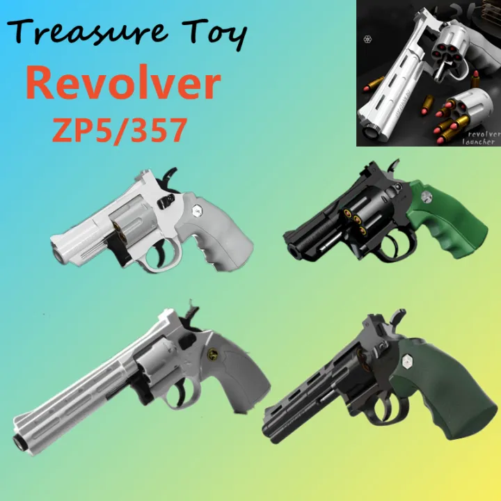Revolver Toy Gun Pistol Automatic Soft Bullet Harmless Plastic ZP5/357 ...