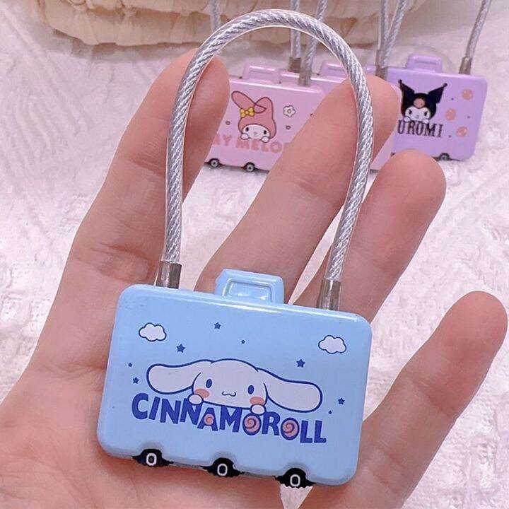 FHDFH Baggage 3 Digit Travel Abroad Password Lock KTCat Kuromi Melody ...