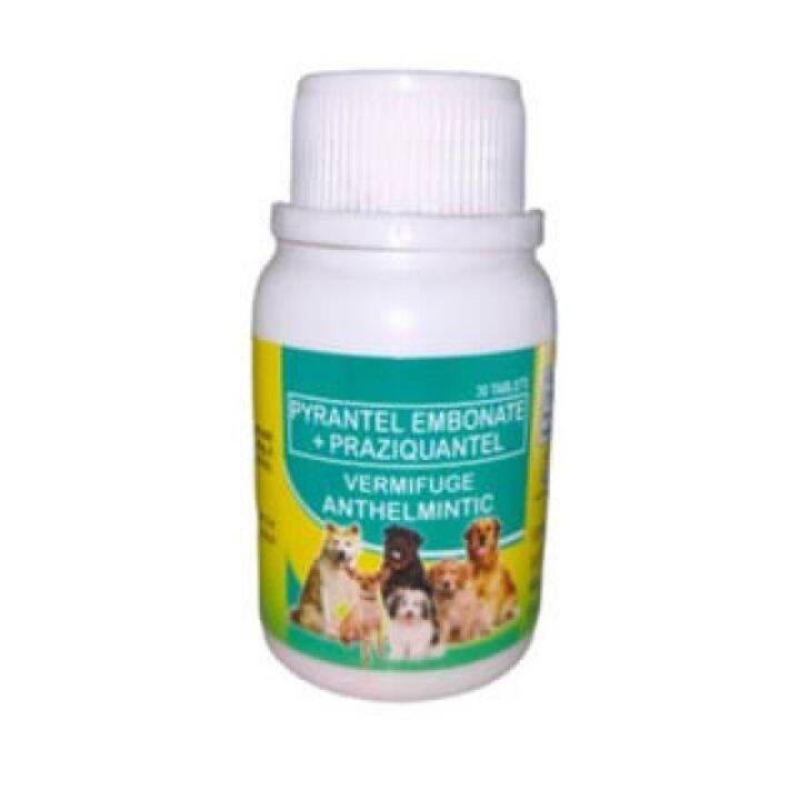 Papi Vermifuge Tablet Pyrantel Embonate + Praziquantel Pangpurga Deworm ...