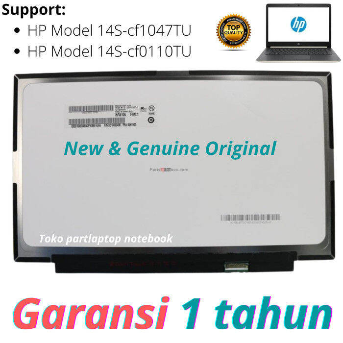 Jual original panel LCD laptop HP model 14S-CF1047TU, 14S-CF0110TU ...