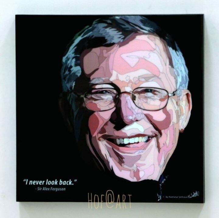 Sir Alex Ferguson #1 รูปภาพ ติดผนัง อเล็กซ์ เฟอร์กูสัน pop art พร้อม ...