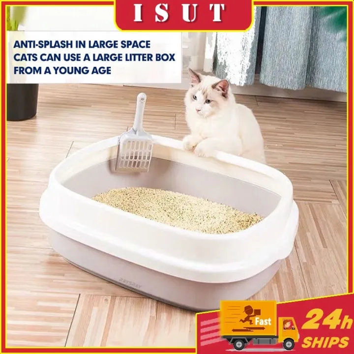 Large Cat Litter Box With Scoop Toilet Deodorization Leakage Prevention ...
