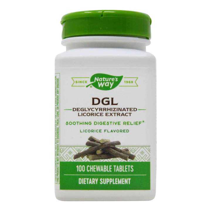 Nature's Way DGL Deglycyrrhizinated Licorice, 100 Chewable Tablets | Lazada