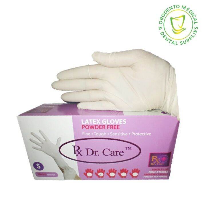 Rx. Dr. Care Latex Gloves Small 100 by weight | Lazada PH