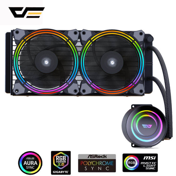 darkFlash PC Case Water Liquid Cooling AIO Cooler Radiator with 240mm ...