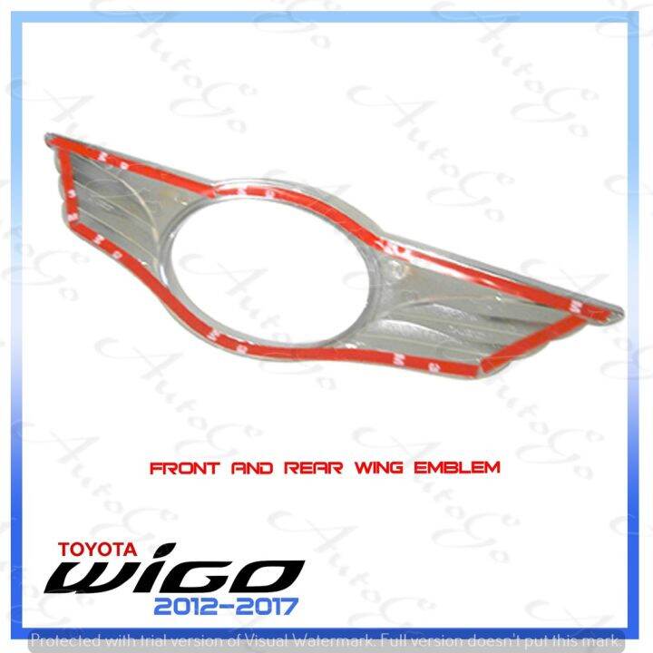 HAA- Toyota Wigo 2012-2017 Front and Rear Wing Emblem Gen 1 (Chrome ...