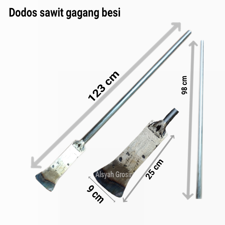 Dodos Gagang Besi - Linggis Tanah Super Kuat Dan Tajam - Dodos Sawit Per Baja Asli Gagang Pipa ...