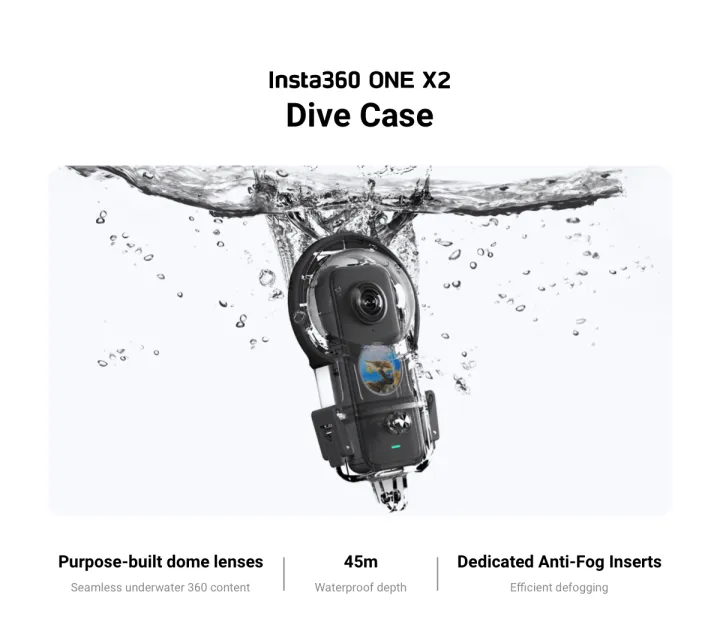 Original Insta360 ONE X2 Dive Case 45m Waterproof Housings For Insta ...