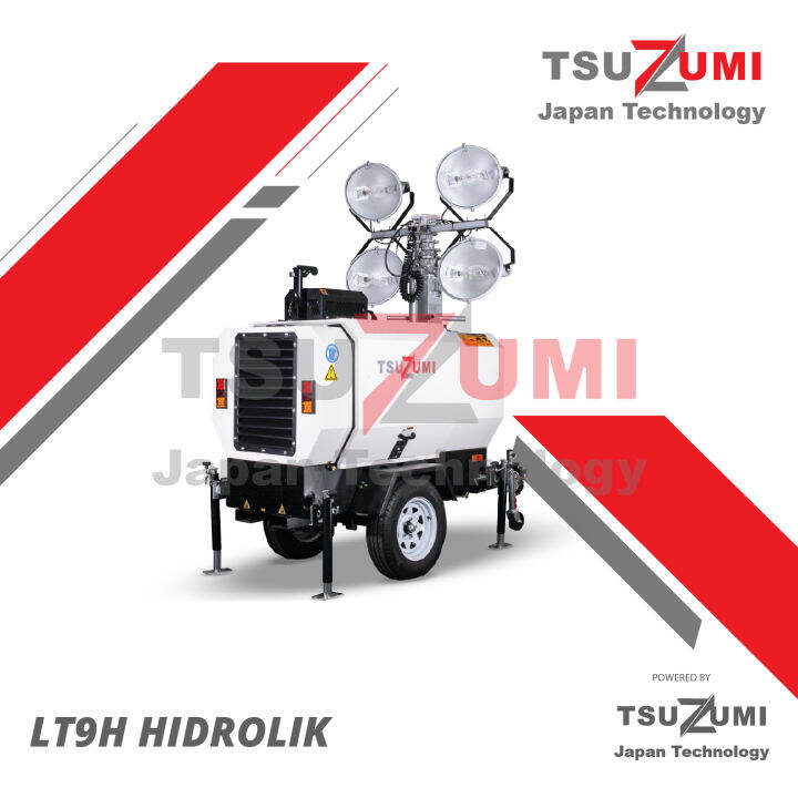 Genset Tower light TSUZUMI LT 9H Model Trailer TOWERLIGHT automatic ...