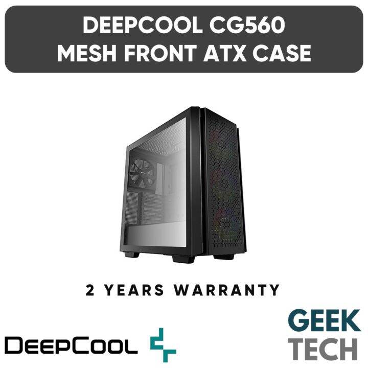 DEEPCOOL CG560 Mesh Front Panel ATX Case - Tempered Glass Side Panel ...