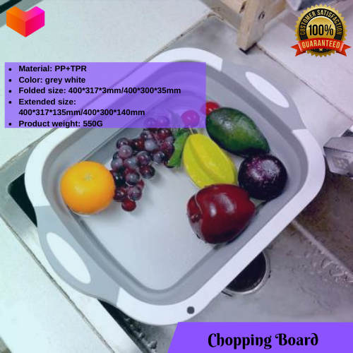 Folding Cutting Board Drain Basket Collapsible Chopping Board Multi-function Retractable ...