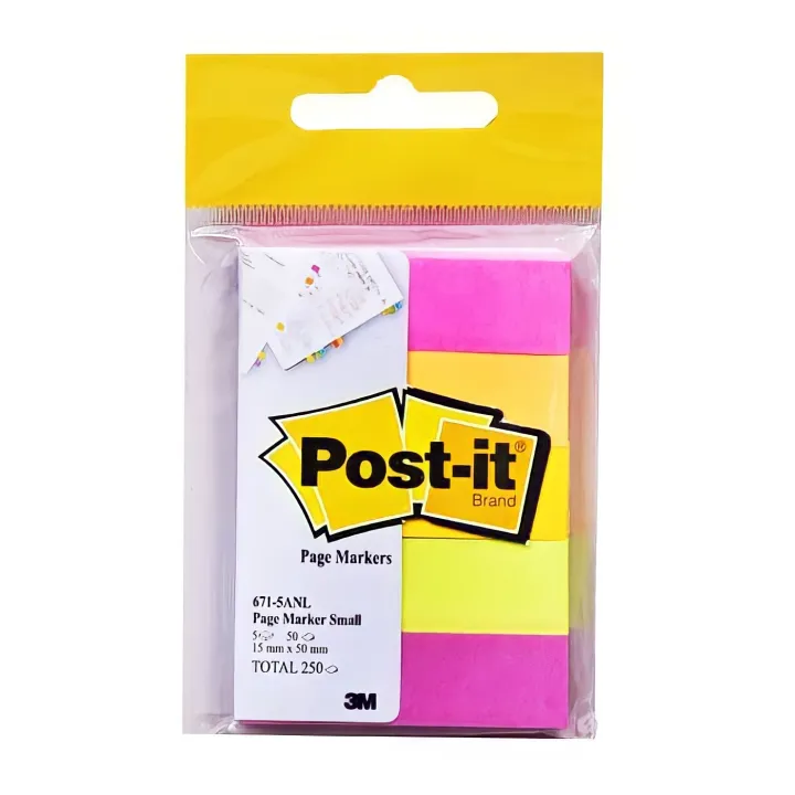 Post It Page Marker Small 671-5ANL - Sticky Notes 5 x 50 Lembar ...