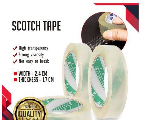 1inch * 100 yard Transparent Scotch Tape | Lazada PH