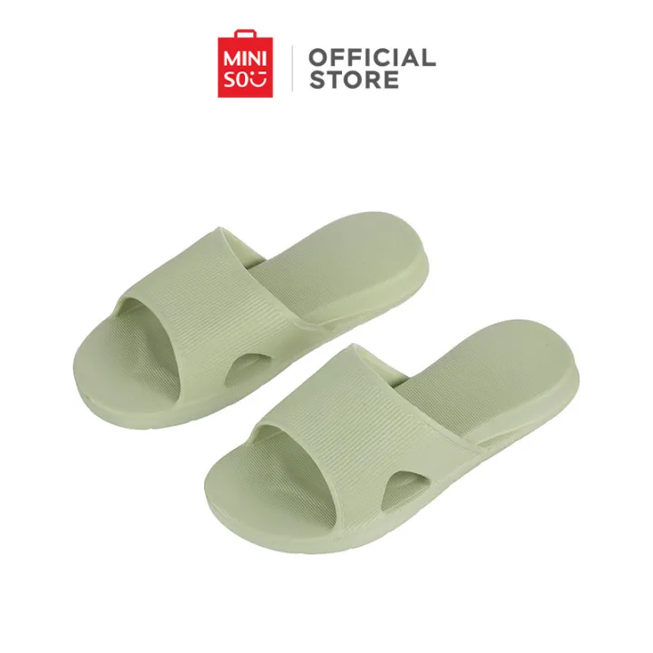 MINISO Simple Series Bathroom Slippers with Comfortable S Green | Lazada PH