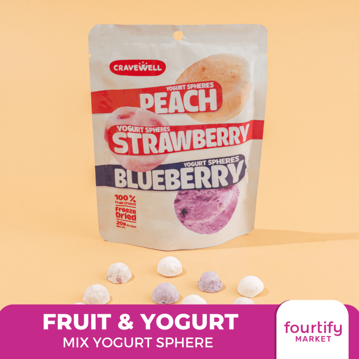 Cravewell Mix Yogurt Sphere Fruit Crunch 20g | Real Fruits, Gluten Free ...
