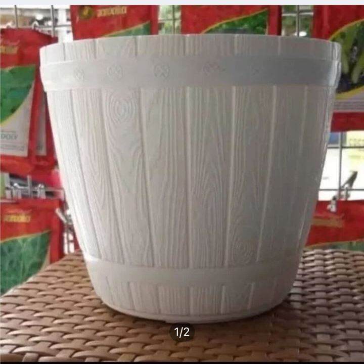 Pot gentong kayu tanaman hias ukuran diameter 27 cm / pot gentong kayu ...