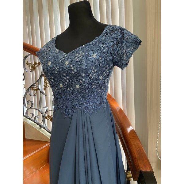 Dusty Blue Mother of the Bride Gown/ Principal&Secondary Sponsor Dress ...