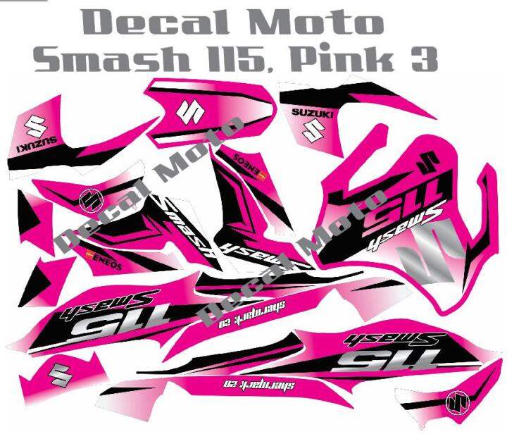 Decals sticker for Suzuki Smash 115, Pink 3 | Lazada PH