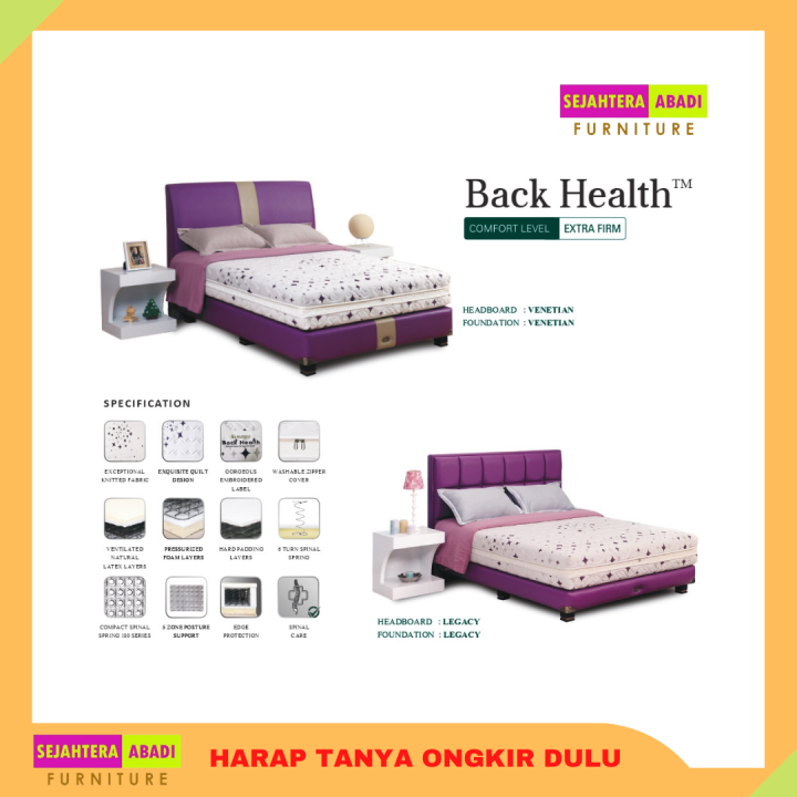 Guhdo Springybed kasur latex spring orthopedic BACK HEALTH zipper 5 ...