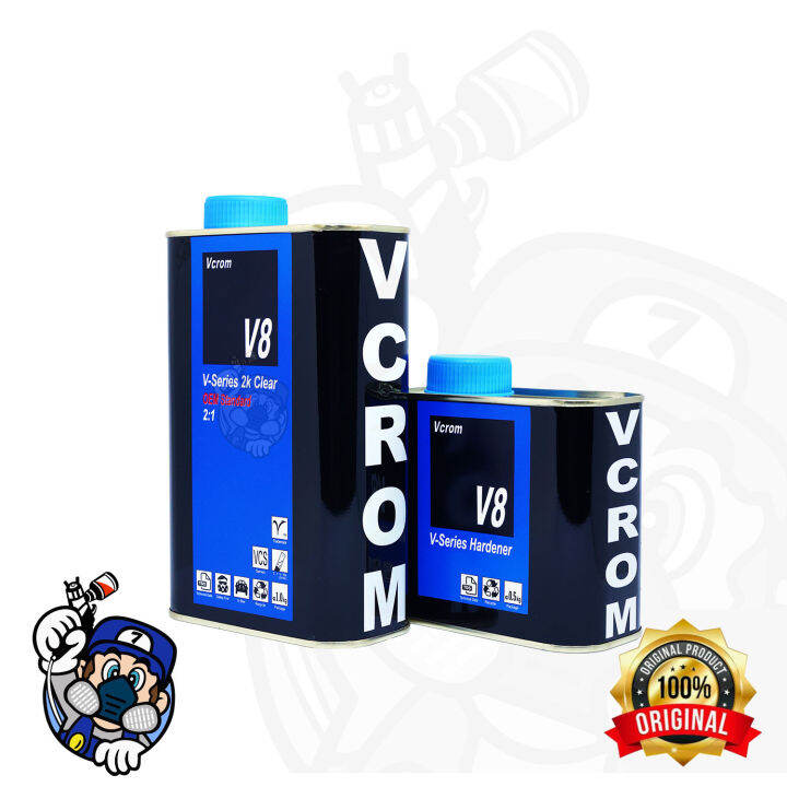 VCROM V8 2K Clearcoat Set | OEM Standard Clear (1L) + Hardener(0.5L) | Lazada