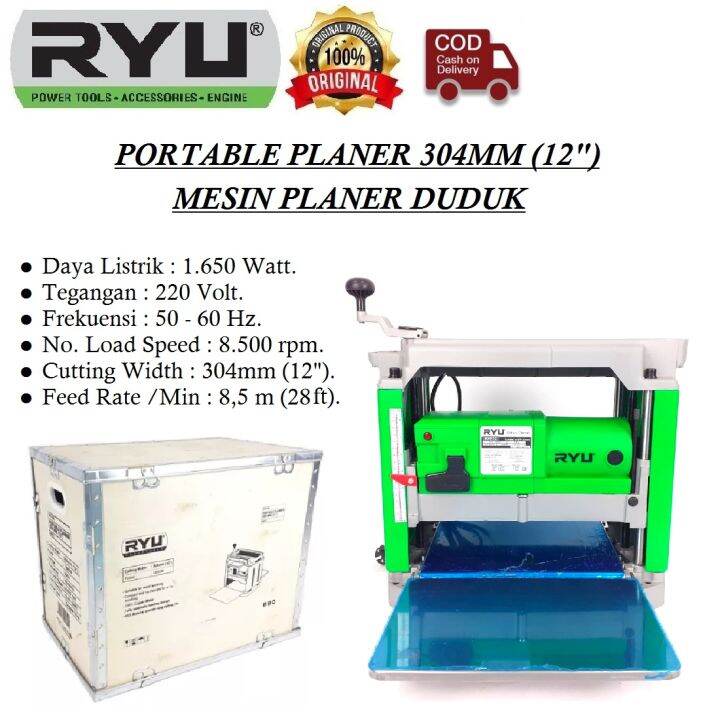 RYU Portable Planner 12inch RPP12 - Mesin Serut Ketam Planer Duduk ...