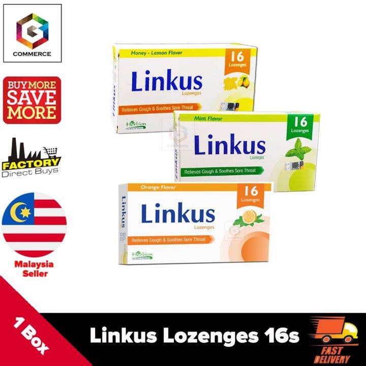 Linkus Lozenges 16s for Sore Throat [ Sakit Tekak / batuk ] | Lazada