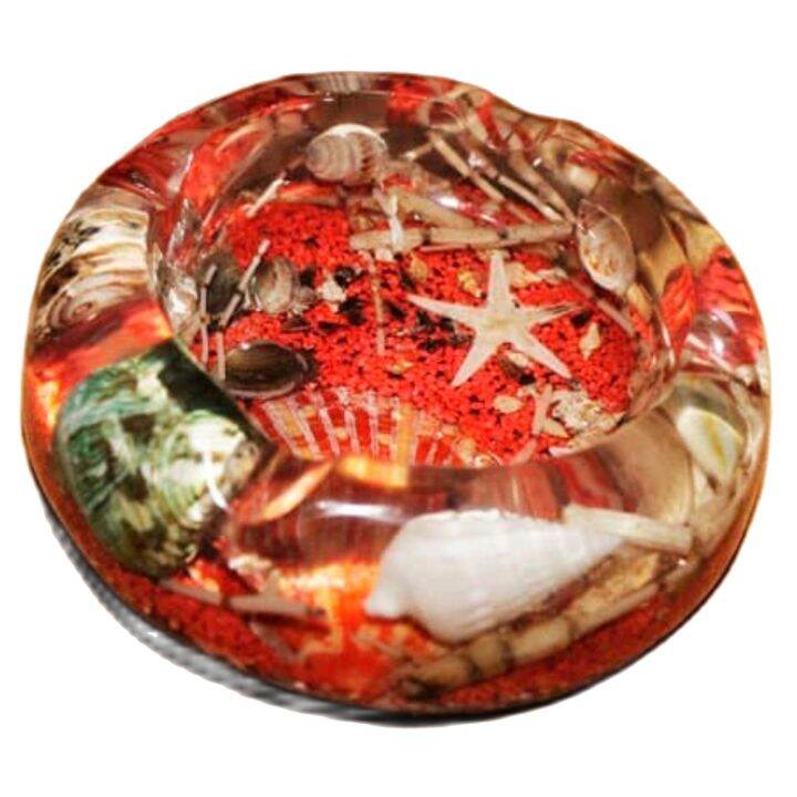 Asbak unik keren Dari Resin di lengkapi kerang / Teman santai / Hiasan ...