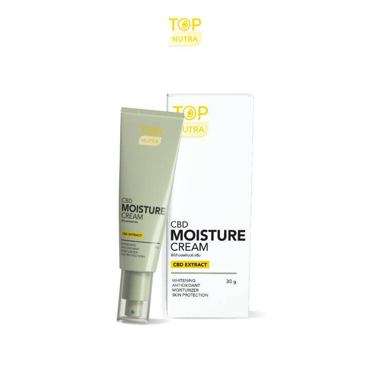 TOP NUTRA CBD Moisture Cream l ครีมปกป้องดูแลผิว ลดการอักเสบของผิว แห้ง ...