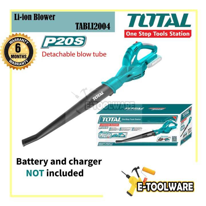 Total TABLI2004 Li-ion Blower P20S 20V 无绳花园吹叶机 | Lazada