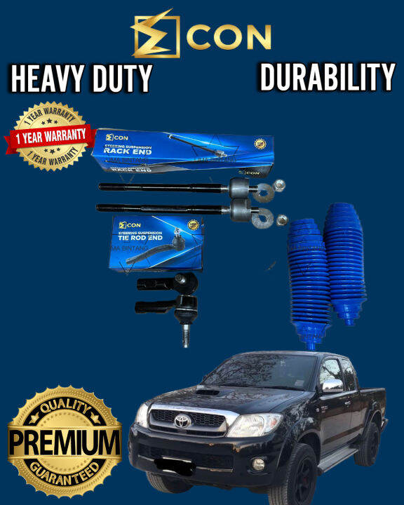 HIGH QUALITY ECON TIE ROD END RACK END SILICONE STEERING BOOT COMBO SET ...