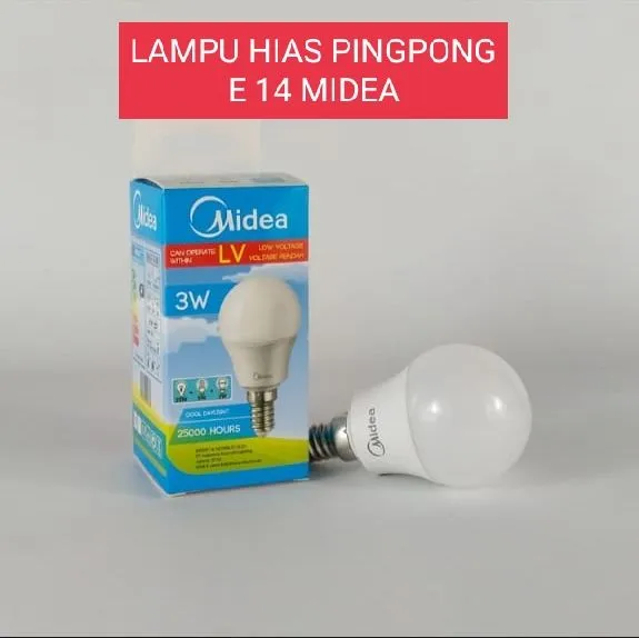 LAMPU HIAS LED E14 MIDEA - LAMPU LED PINGPONG E14 MIDEA | Lazada Indonesia