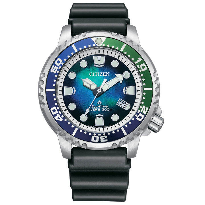 CITIZEN PROMASTER MARINE BN0166-01L Eco-Drive Blue Dial Diver Watch ...