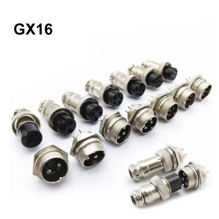 5pcs Gx16 2Pin 3 4 5 6 7 8 Core Pin 16Mm Nut Type Male Female Panel ...