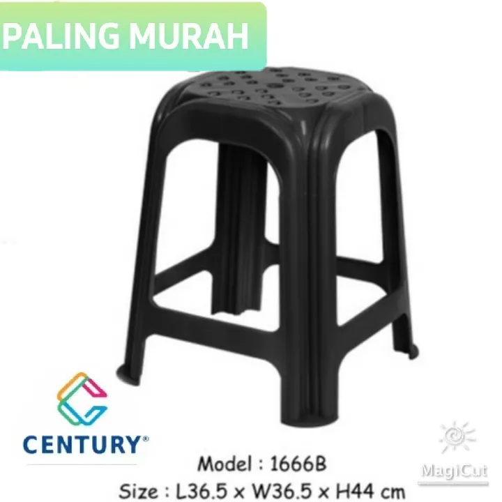 Century Round Stool / Kerusi Hitam / Round Chair / 黑色椅子 / Kerusi ...